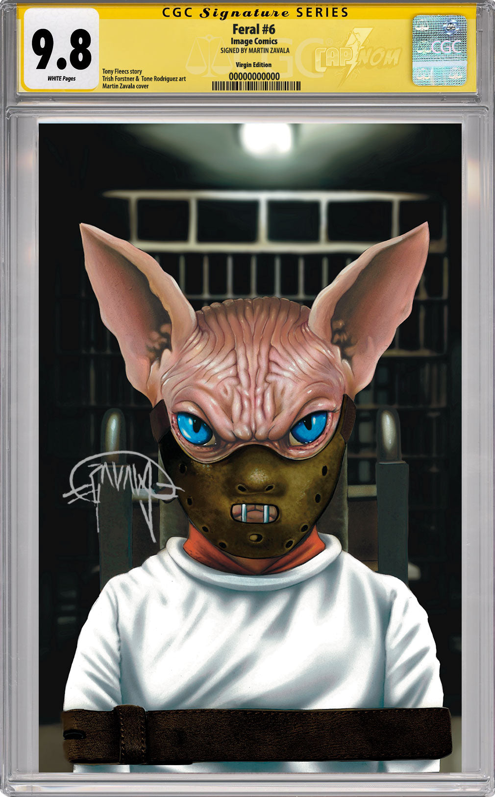 FERAL #6 NYCC EXCLUSIVE VIRGIN COVER BY MARTIN ZAVALA CGC SS 9.8 SIGNE